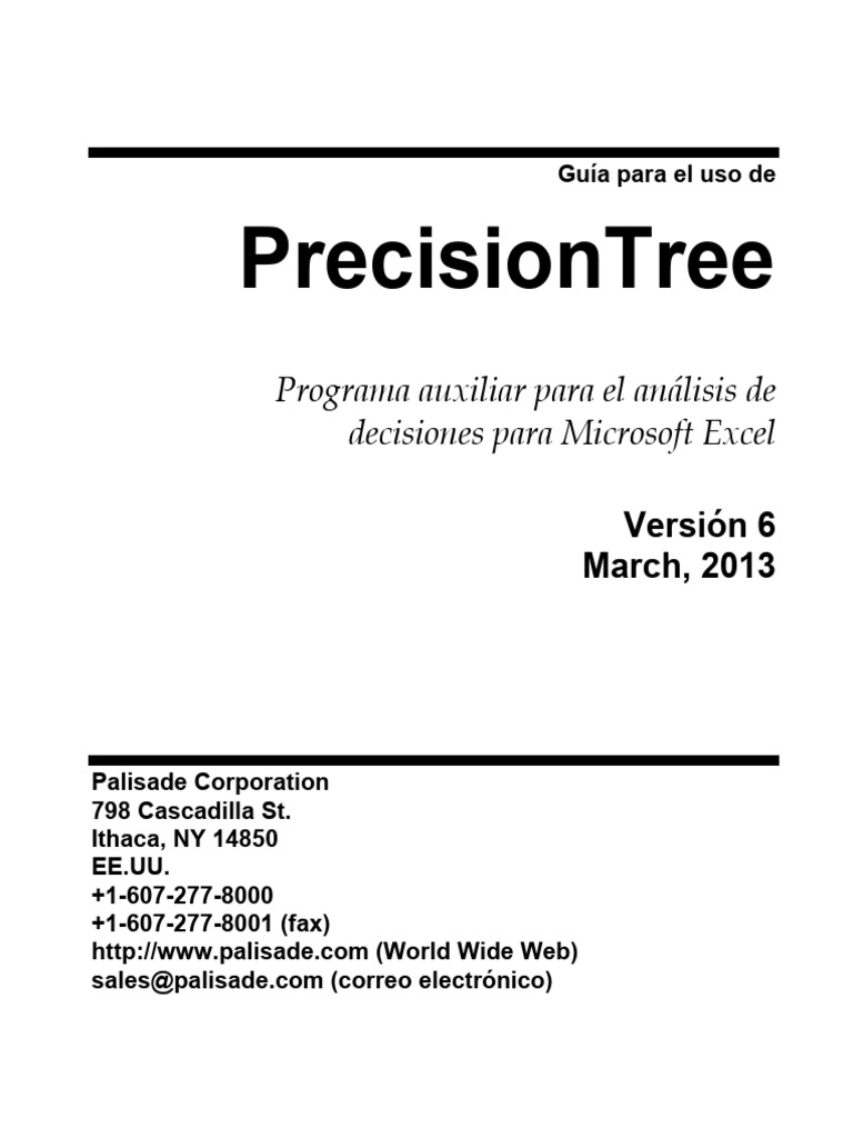 Guia PrecisionTree Incluye Utilidad | PDF | Microsoft Excel | Archivo ...