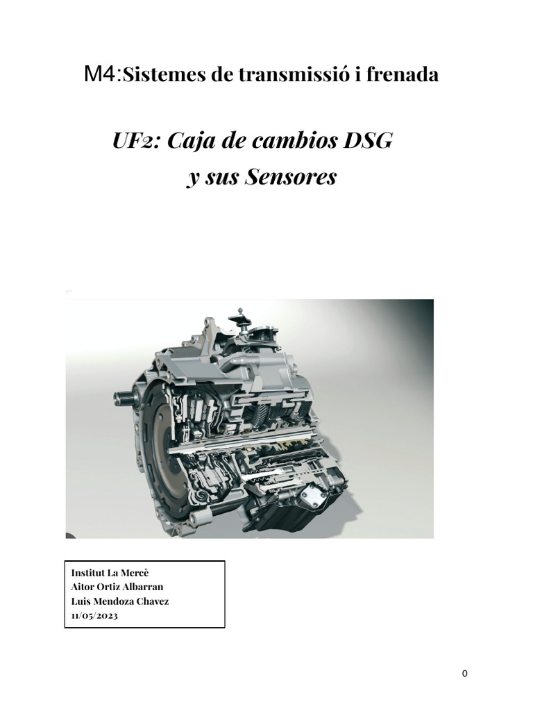 M4 - Trabajo Caja de Cambios Automatica DSG | PDF | Embrague | Bienes manufacturados