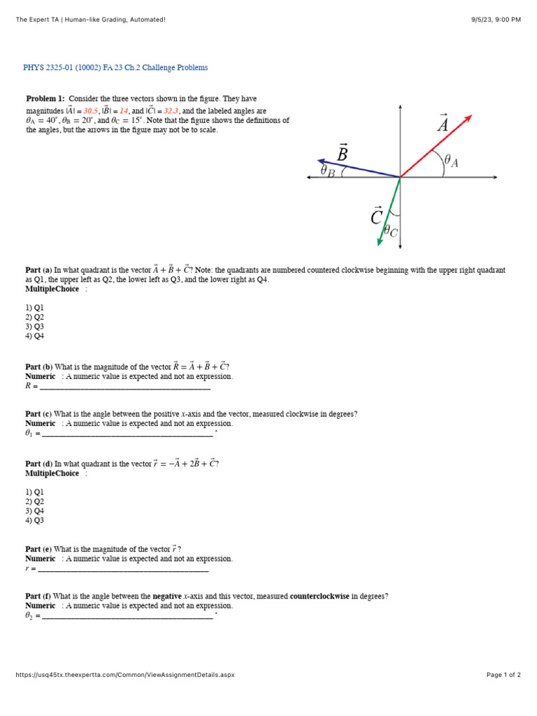 ch 2 chal phy 1 | PDF | Euclidean Vector | Angle