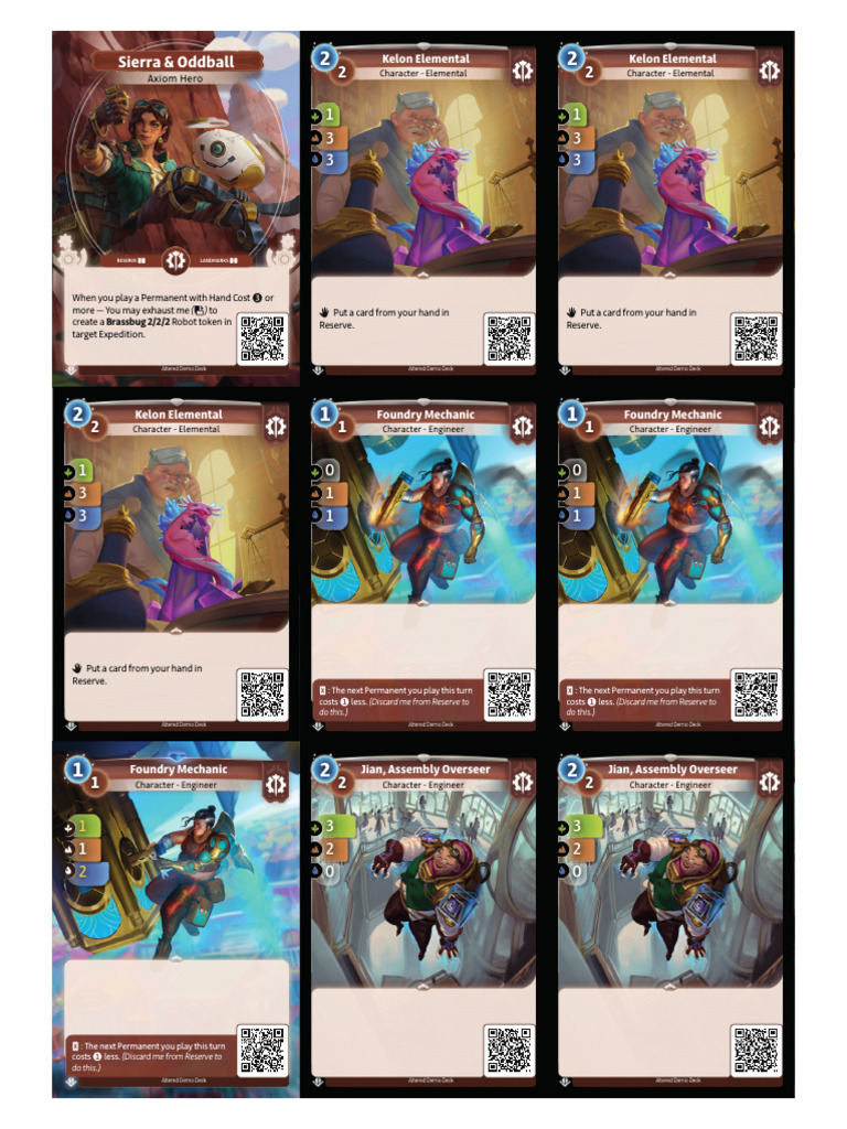 2024 Altered TCG Deck Axiom PRINT PLAY LETTER | PDF | Games Of Mental Skill | Consumer Goods