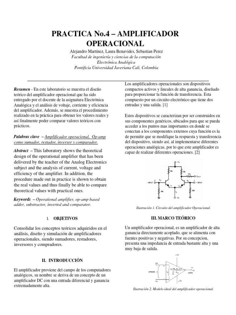 Informe De Laboratorio 4 Pdf