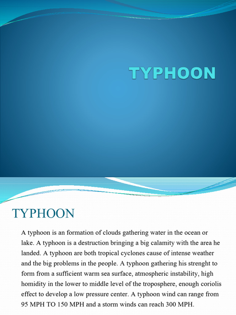 Typhoon | PDF | Tropical Cyclones | Weather