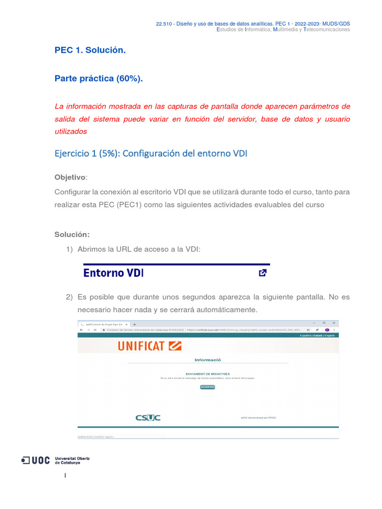 PEC1 22.510 Solución | PDF | Servidor SQL de Microsoft | Bases de datos