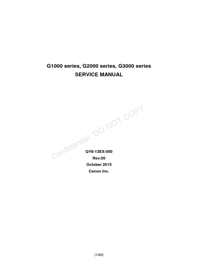 G1000 G2000 G3000 Service Manual E | PDF | Troubleshooting | Printer ...