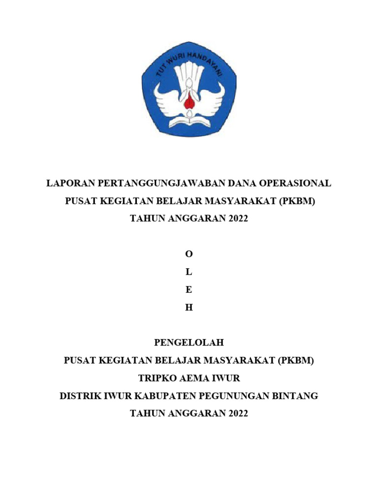 Sampul LPJ PKBM | PDF