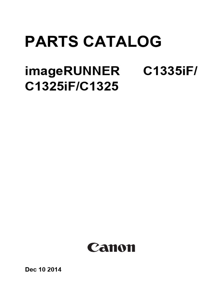 Imagerunner c1335 c1325 PC | PDF | Manufactured Goods | Equipment