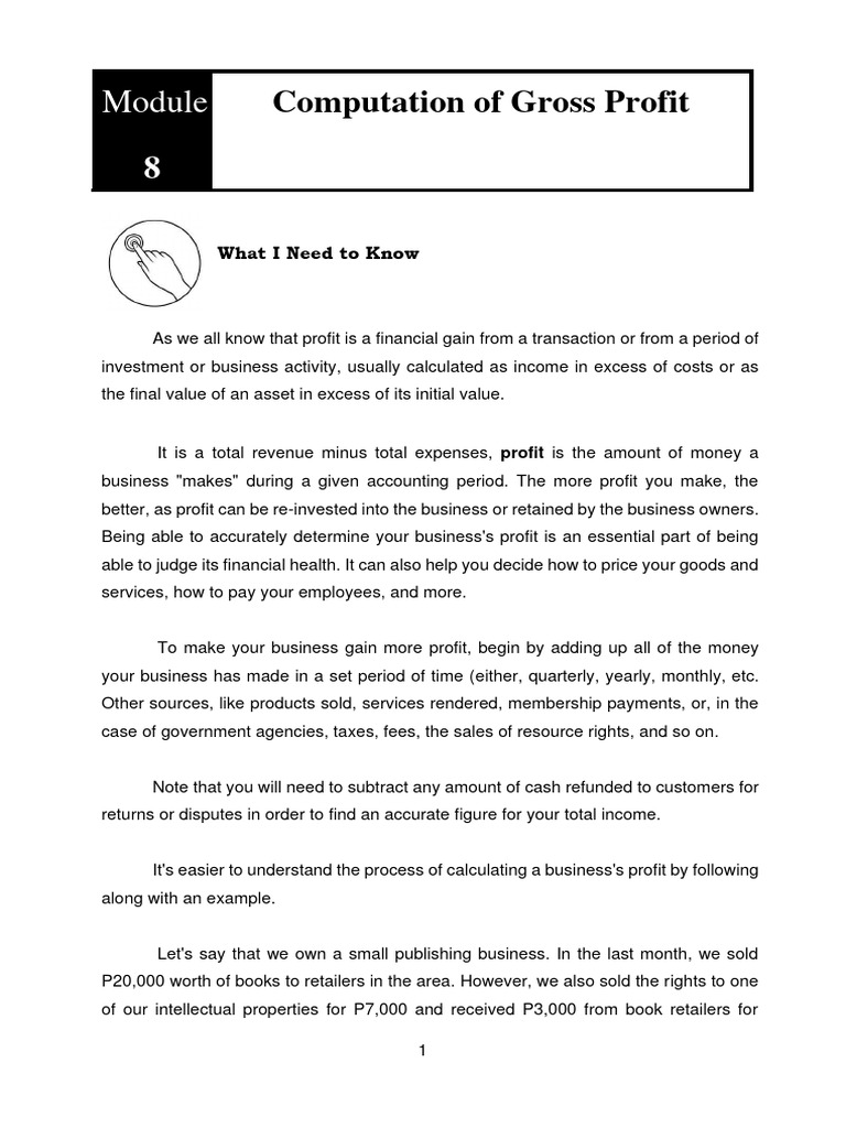 Module 8 and 9 Entrep | Download Free PDF | Gross Income | Net Income