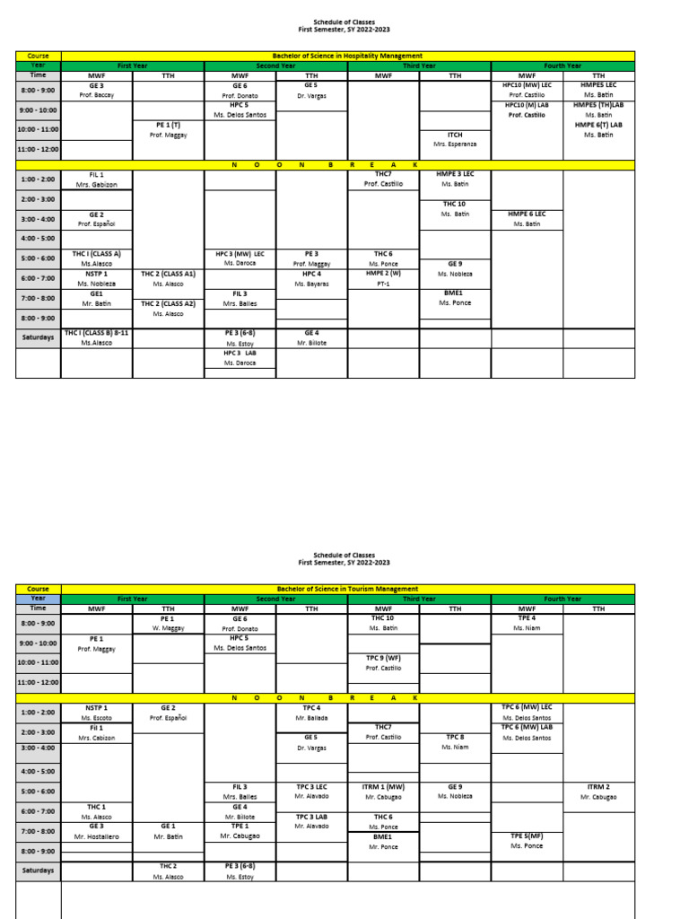 room assignment-2022-2023 | PDF