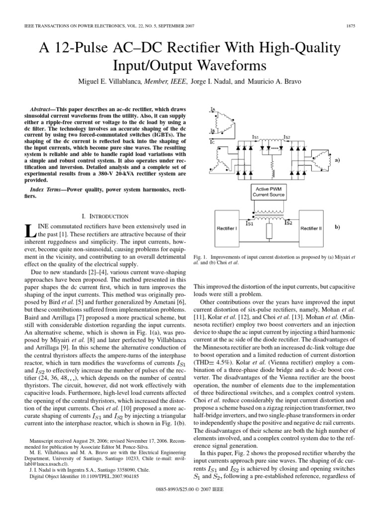 High-Quality 12-Pulse AC-DC Rectifier | PDF | Rectifier | Power Electronics