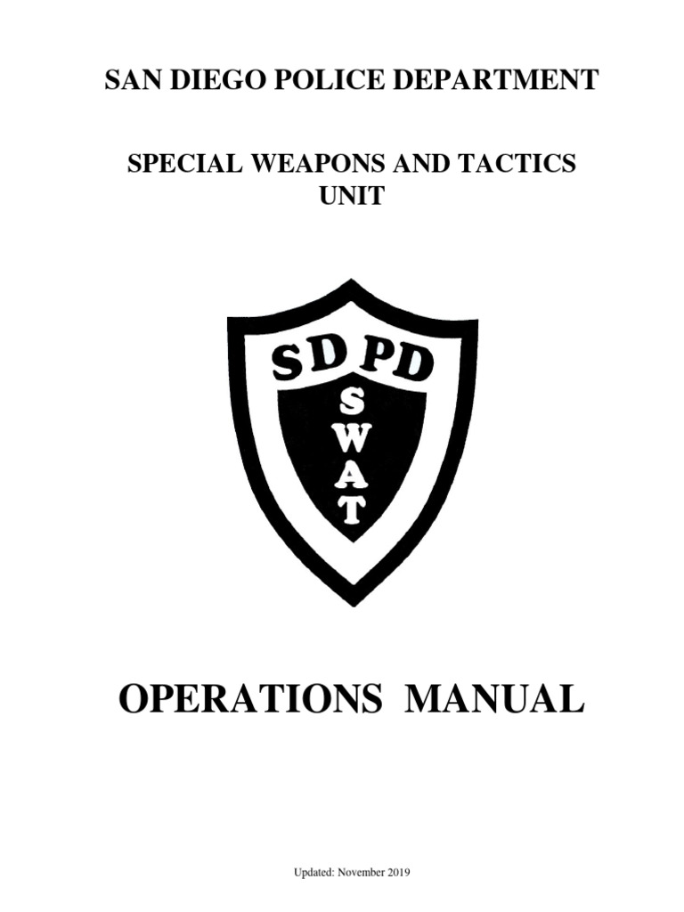 Swatoperationsmanual2020 Redacted | PDF | Swat | Police