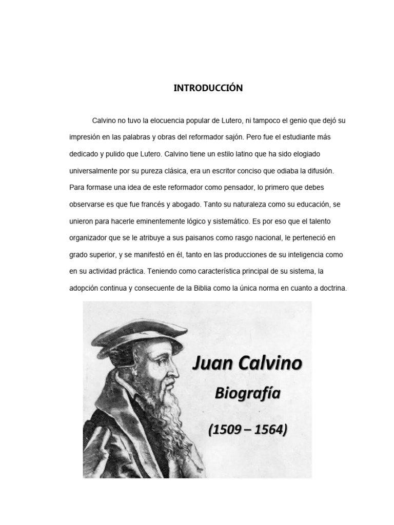 INTRODUCCIÓN Juan Calvino (Recuperado Automáticamente) | PDF | John ... INTRODUCCIÓN Juan Calvino (Recuperado Automáticamente) | PDF | John ...