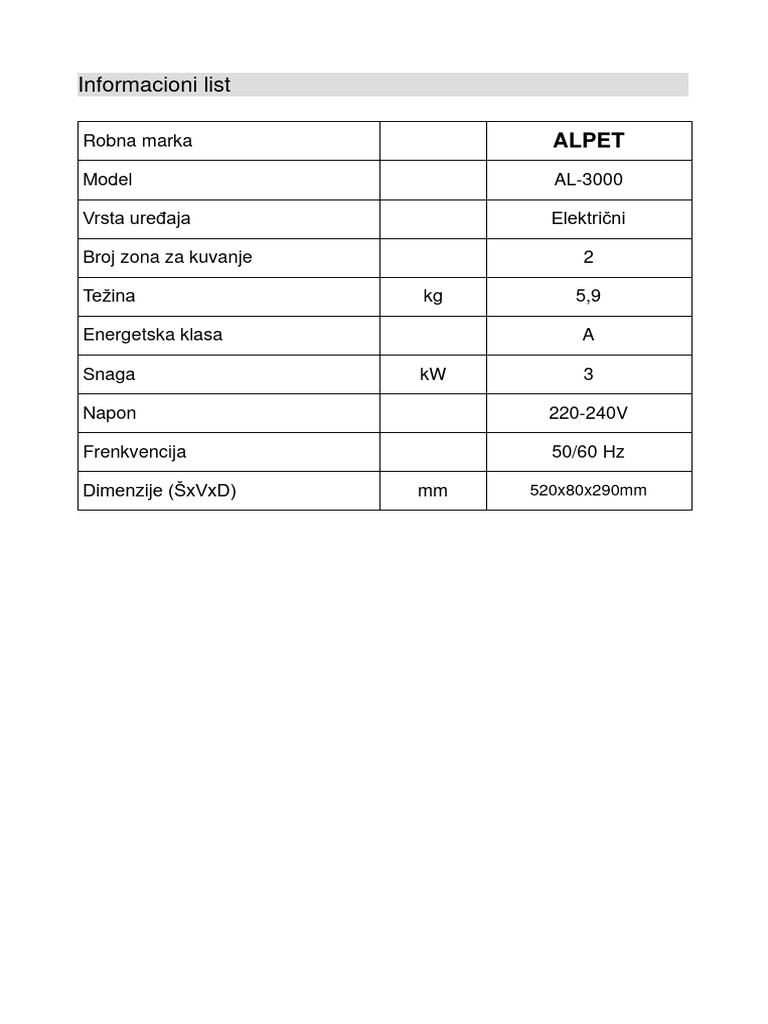 Al-3000 Info List | PDF