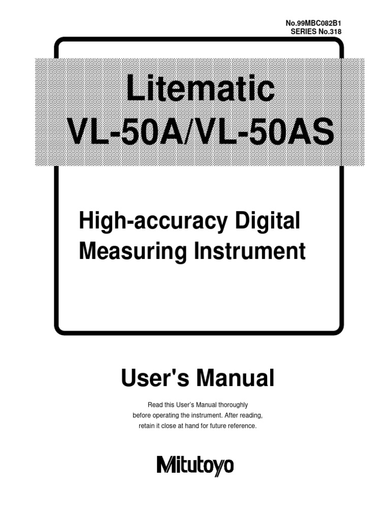 Litematic VL-50A/VL-50AS: High-Accuracy Digital Measuring Instrument ...