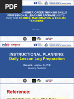 Summary-of-Introduction-to-HOTS-SOLO-PLP, Summarized by Elinita C. Manalo | PDF | Learning ...