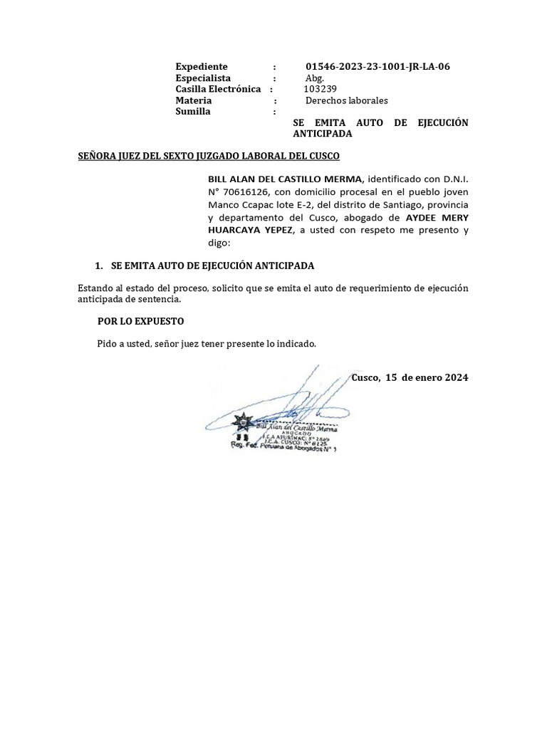 Escrito Ayde Se Emita | PDF