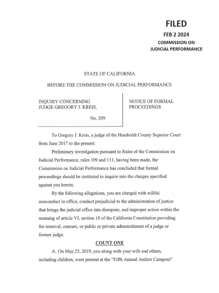 Gregory Kreis Notice of Proceedings | PDF | Judicial Disqualification ... Gregory Kreis Notice of Proceedings | PDF | Judicial Disqualification ...
