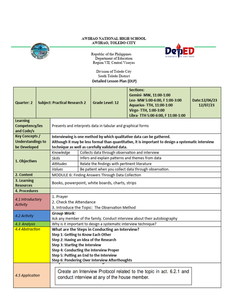 DLP-PR-2 - Quarter 2 - Module 6 - Lesson 2 | PDF | Data | Cognition
