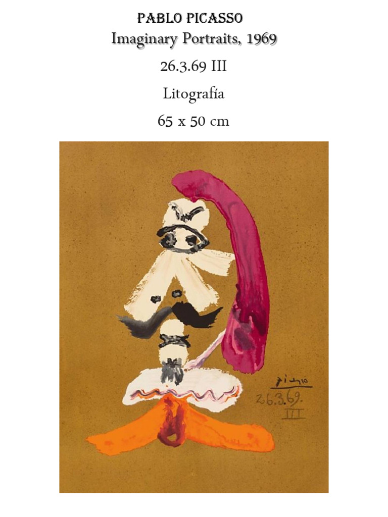 Retratos Imaginarios de Picasso 1969 | PDF