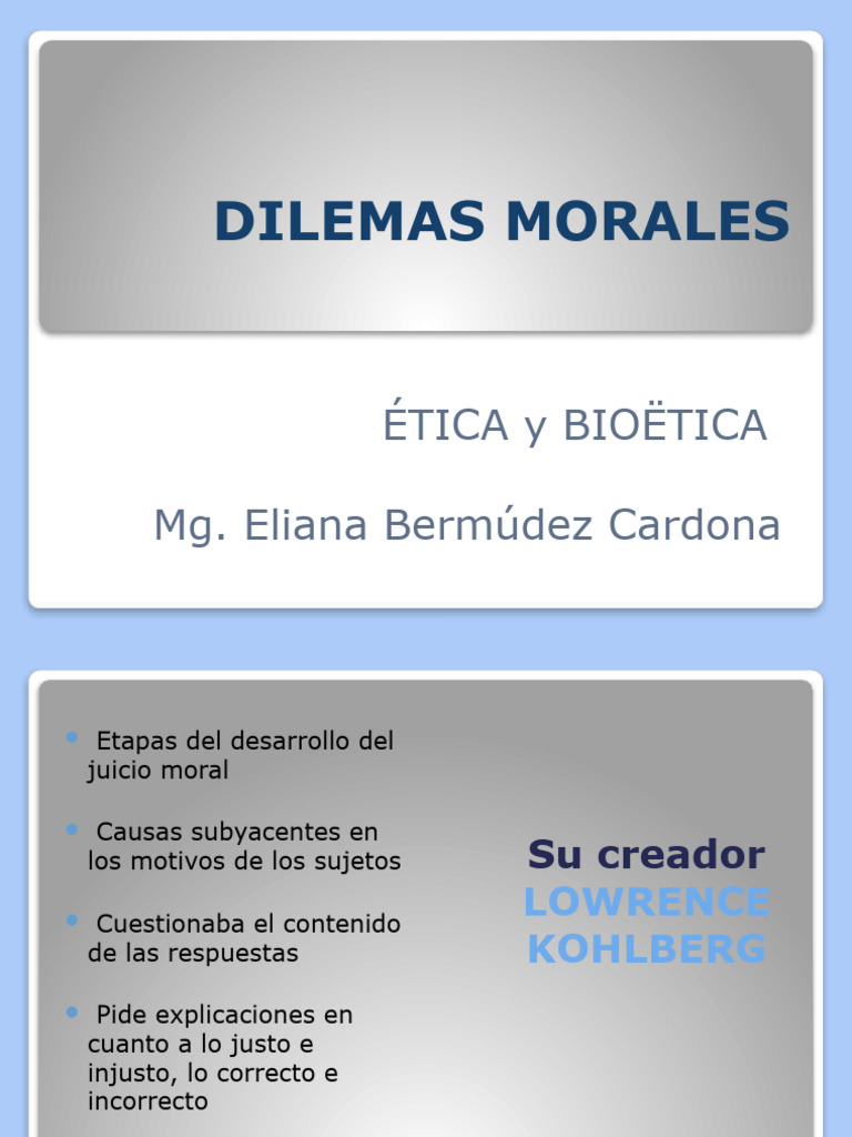 Dilemas Morales Pdf Moralidad