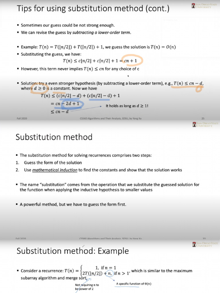 substitution method | PDF