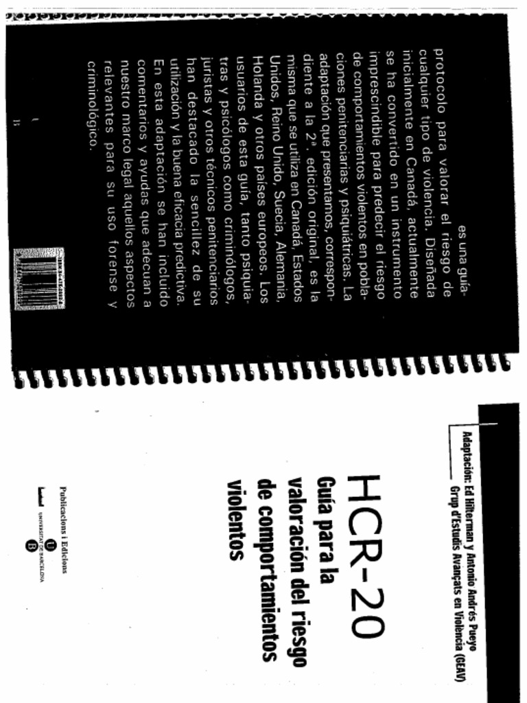 EPD01 HCR - 20guia Comportamientos Violentos | PDF