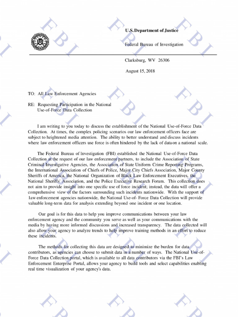 Federal Bareau of Investigation AKA. (FBI) - Letter | PDF