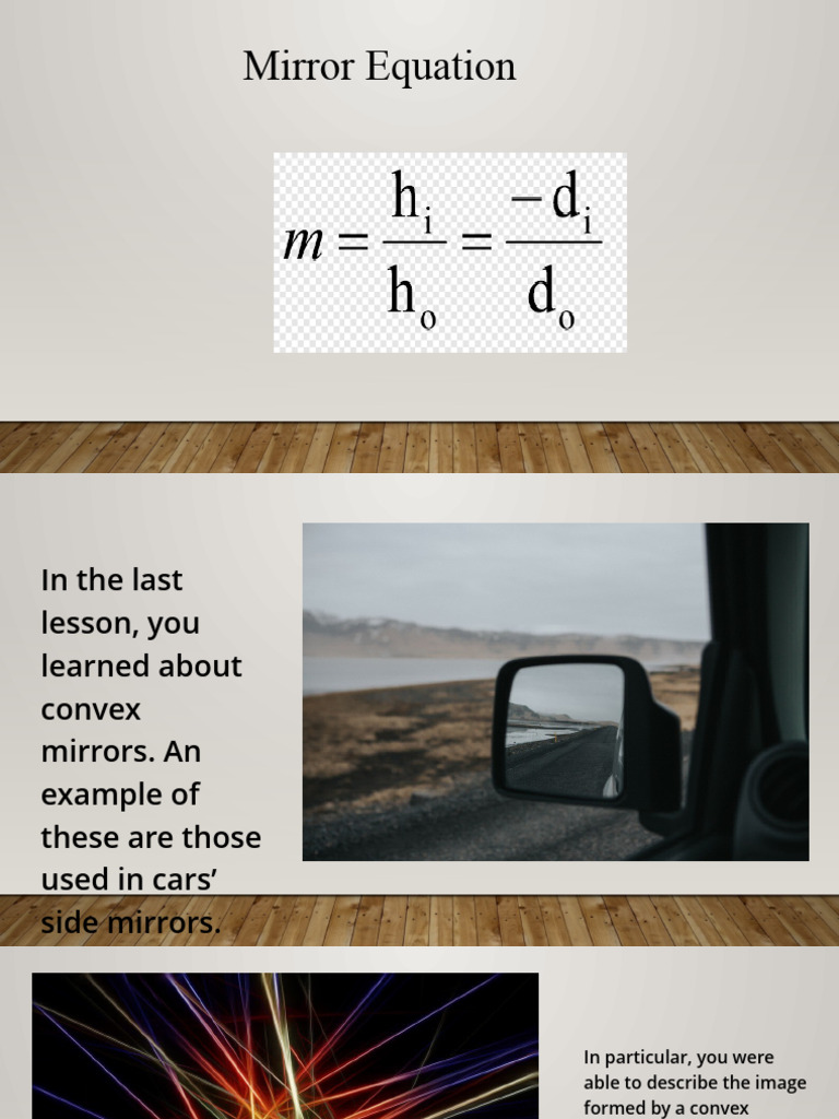 Mirror Equation | PDF | Mirror | Optics