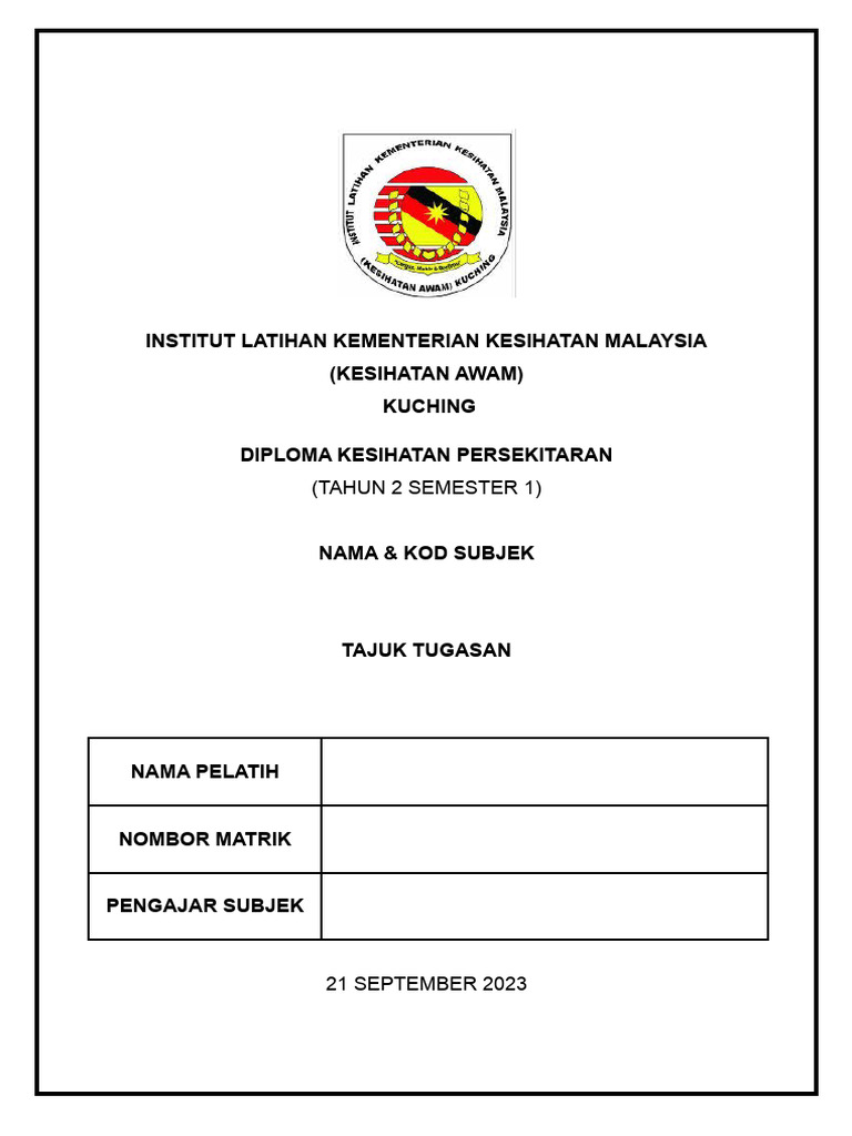 Template Muka Depan | PDF