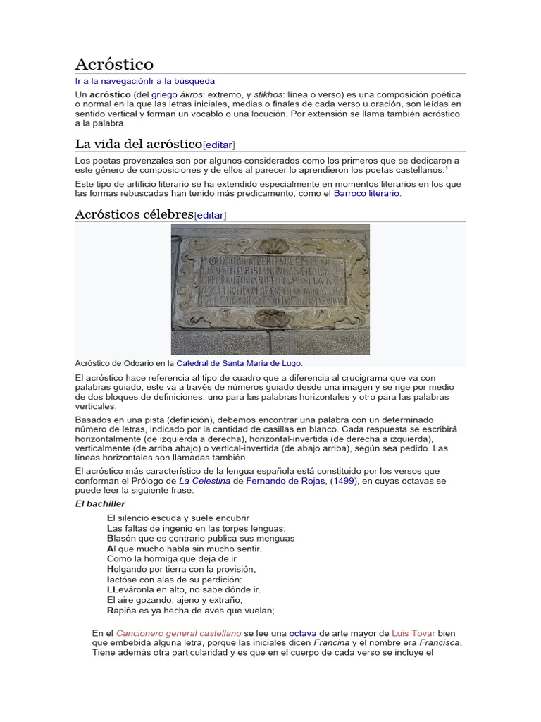 Acróstico Descargar Gratis Pdf Poética Poesía