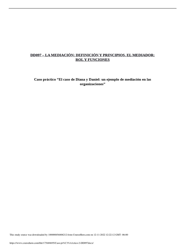 Caso PR Ctico 2 DD097 | PDF | Mediación | Principios éticos
