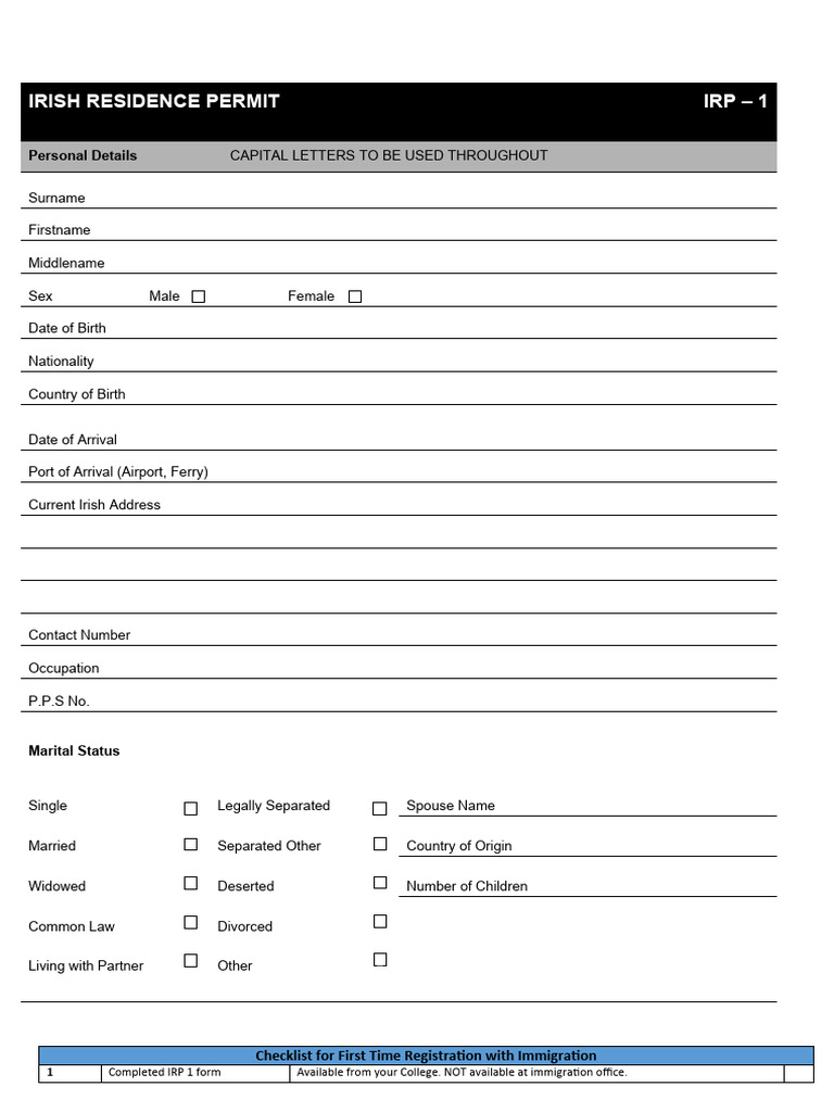 IRP-1 Form First Time Registration | PDF | Banks | Visa Inc.