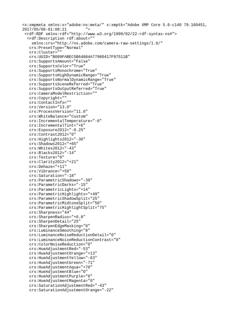 Pro Brown Preset XMP by Nil Editing - XMP | PDF