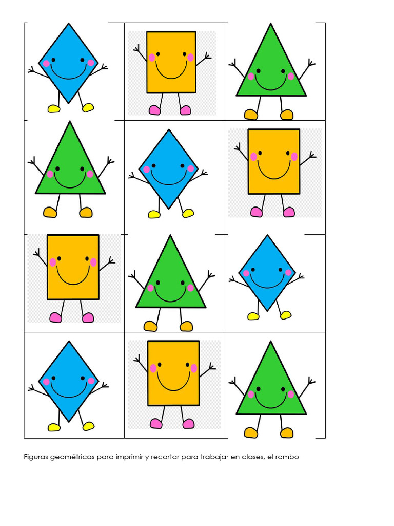 Figuras geométricas para imprimir y recortar para trabajar en clases | PDF