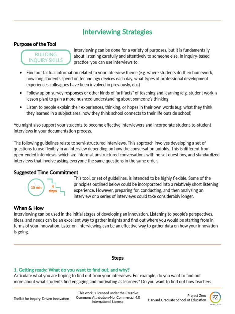 CCI Interviewing Strategies | PDF | Cognition | Human Communication