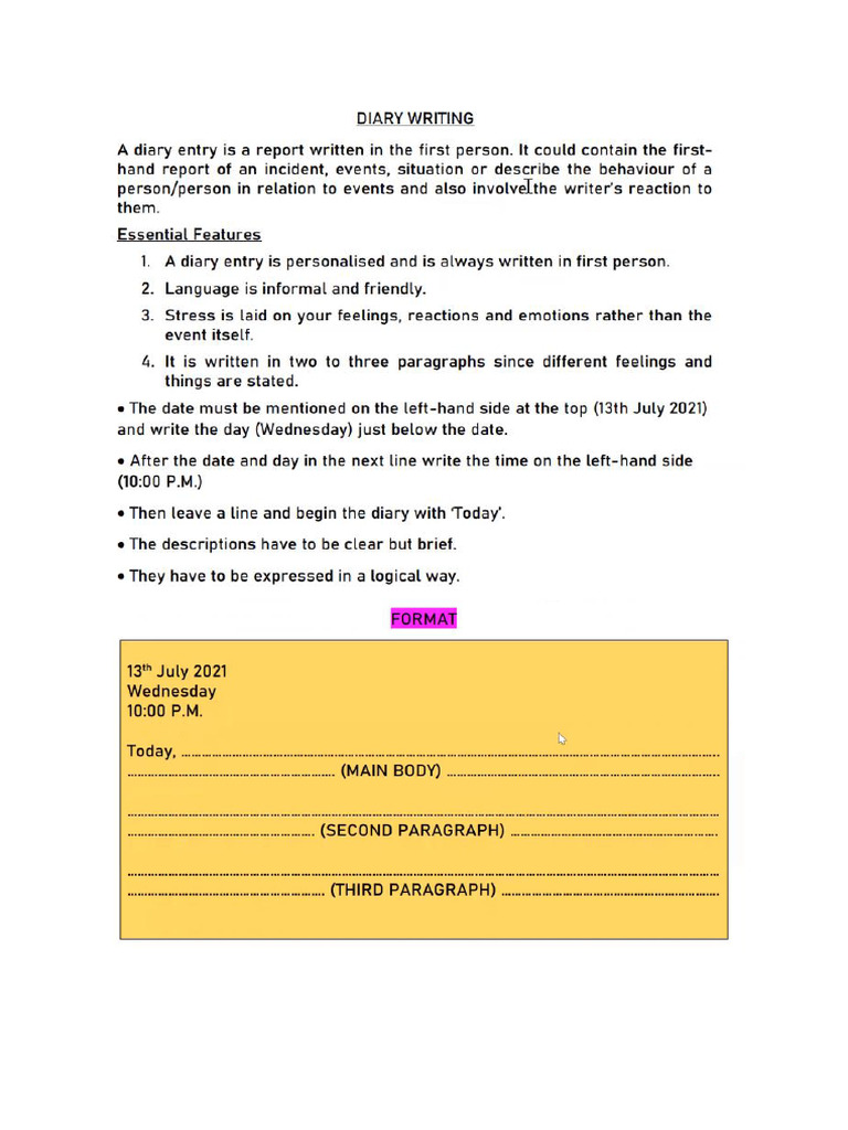 Diary Enrty | PDF