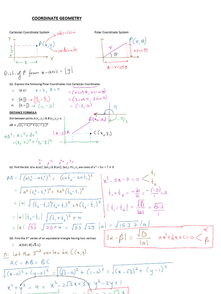 Coordinate Geometry | PDF | Euclid | Analytic Geometry