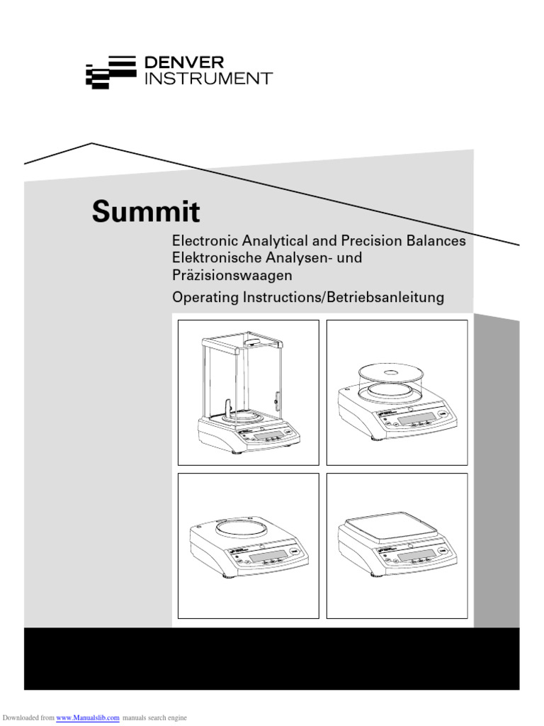 Denver Instruments Summit Balace S-403 Instruction | PDF | Weighing ...
