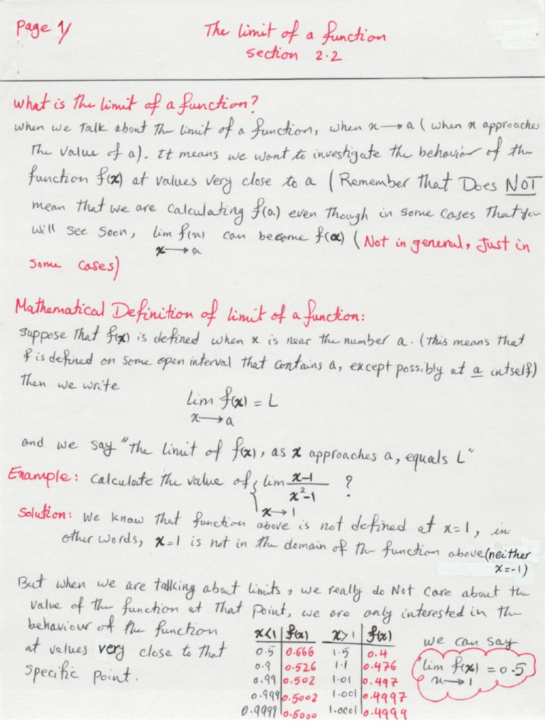 Limits Chapter - 2 - 2 | PDF