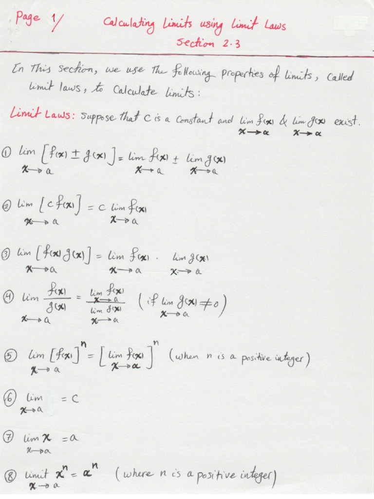 Limits Chapter - 2 - 3 | PDF