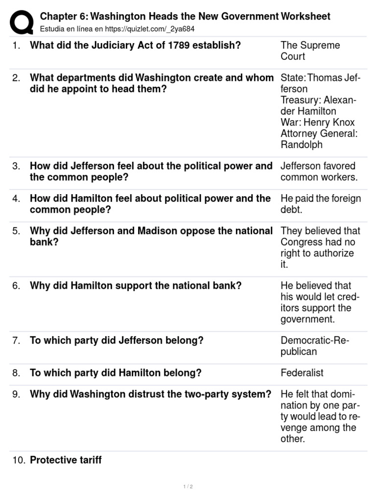 3 Worksheet | PDF | Alexander Hamilton | Thomas Jefferson