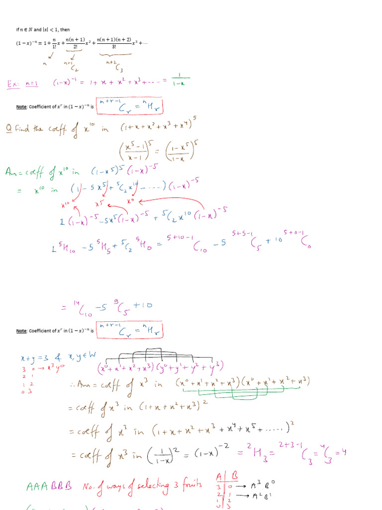 Binomial Theorem Lec 5 | PDF | Combinatorics | Algebra