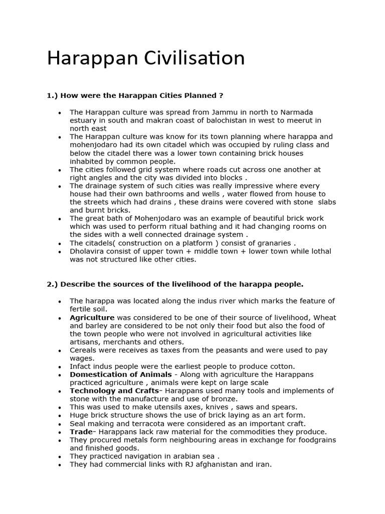 Harappan Civilisation | PDF | Pottery