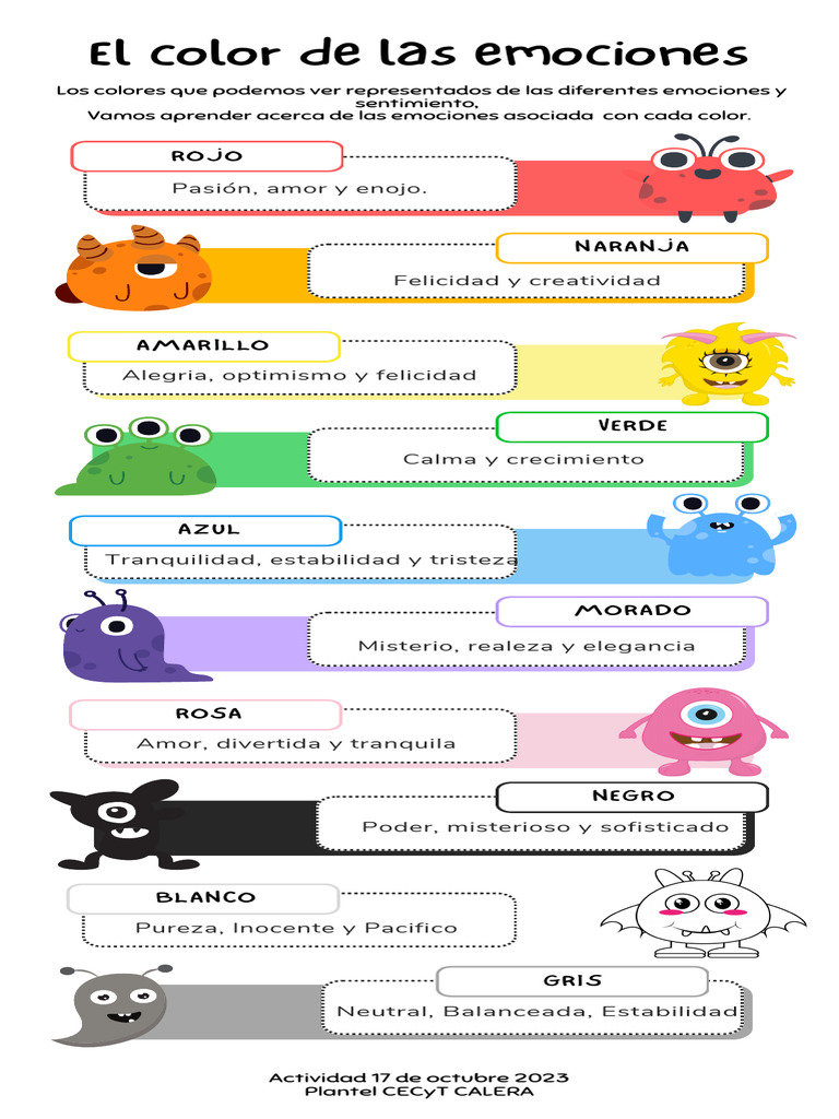 El color de las emociones | PDF