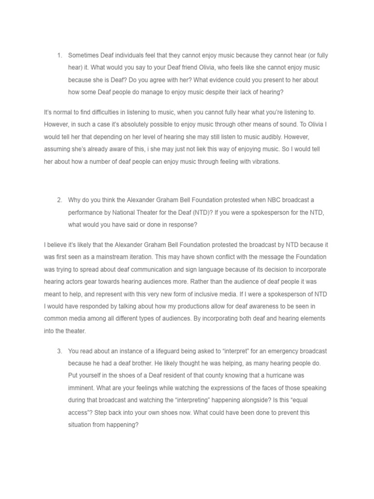 Unit 3 text questions | PDF | Deafness | Language Interpretation