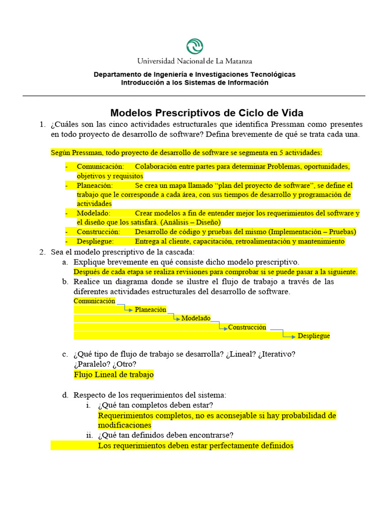 Actividad Ciclos de Vida Del Software - 1 | PDF | Software | Ingeniería de software