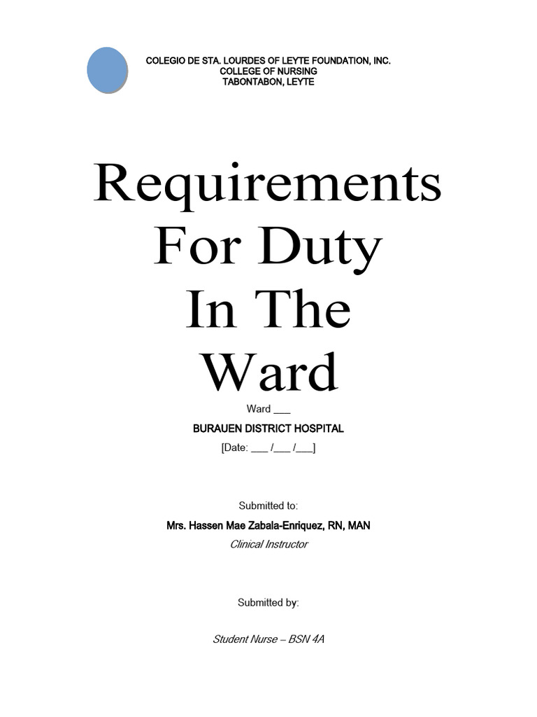 Ward Requirements | PDF