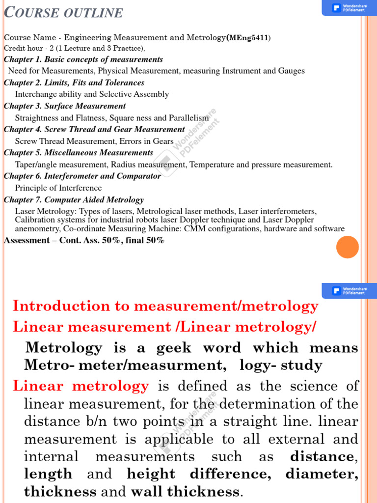 1 Measuring Instruments and Gauges | PDF | Metrology | Tools