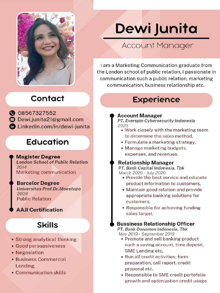CV Dewi Junita | PDF