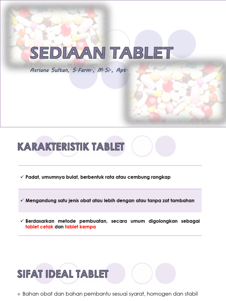 Sediaan Tablet | PDF