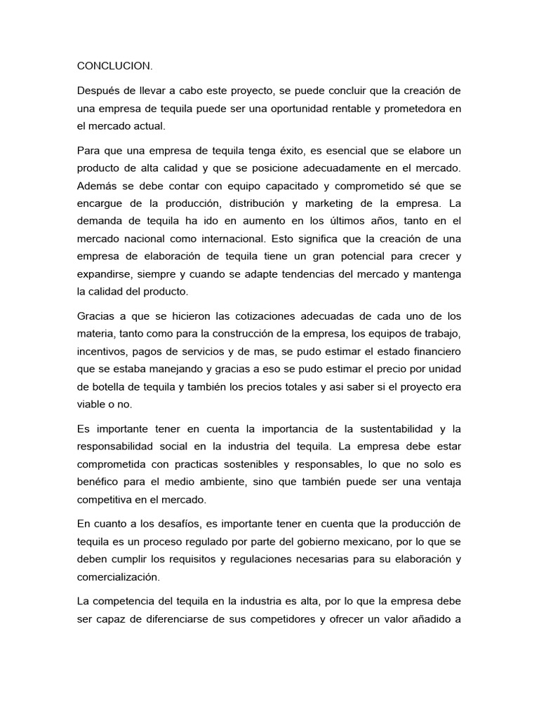 Conclucion Proyecto | PDF